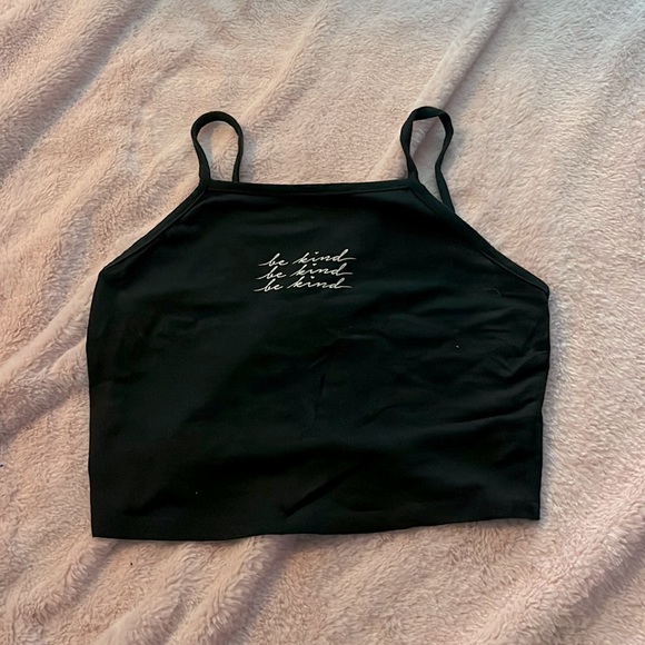 Tops | Black Cropped Tank | Poshmark